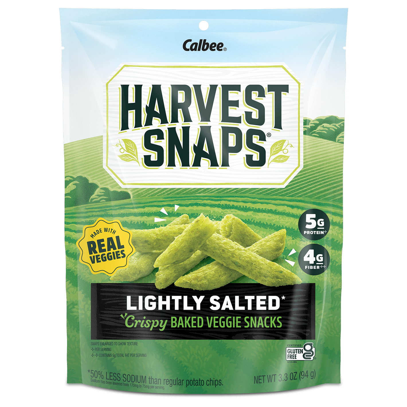 Harvest Snaps Snack Crisps Lightly Salted 3.3 oz. Bag